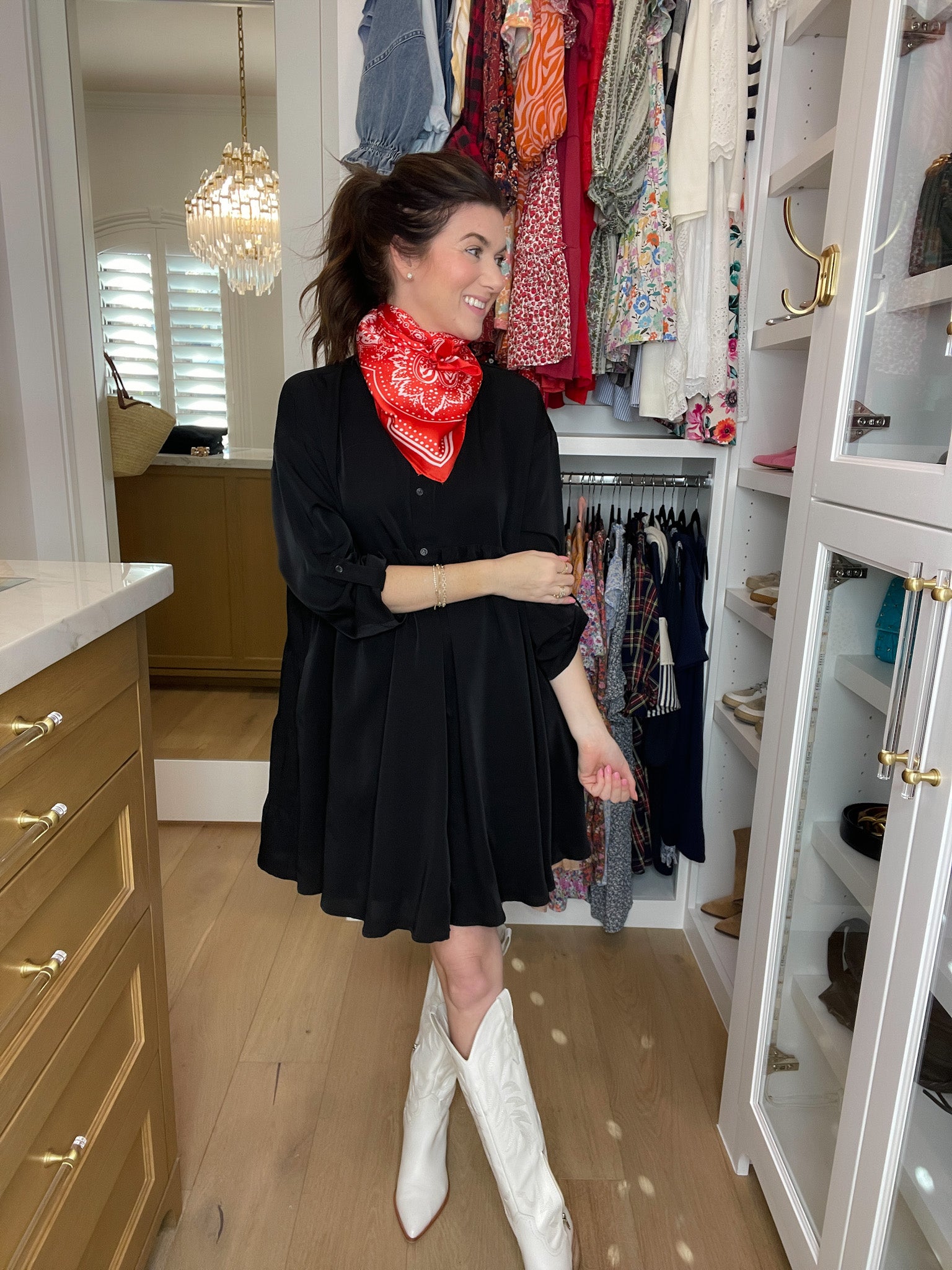 Midnight Grace Button Front Dress – Belles and Whistles Boutique